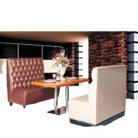 China Modern High Back Round Booth Sofa 120x45x105cm Fabric Restaurant Seating for sale