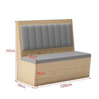 China Commercial Restaurant Booth Seating Faux Leather Plywood Durable Custom Color Size for sale