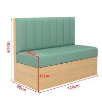 China Commercial Restaurant Booth Seating Faux Leather Plywood Durable Custom Color Size for sale