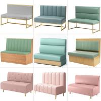 China Wholesale Modern Curved Booth Restaurant Seating PU Leather 120x65x90cm for sale