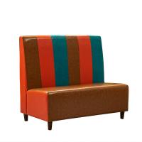 China Wholesale Modern Curved Booth Restaurant Seating PU Leather 120x65x90cm for sale