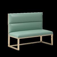 China Wholesale Modern Curved Booth Restaurant Seating PU Leather 120x65x90cm for sale