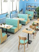 China Custom Solid Wood Restaurant Booth Set with Fabric Upholstery 7-15 Days Delivery for sale