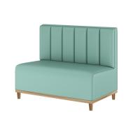 China Commercial Double Side Restaurant Booth Seating Sofa 120x45x105cm PU Leather for sale