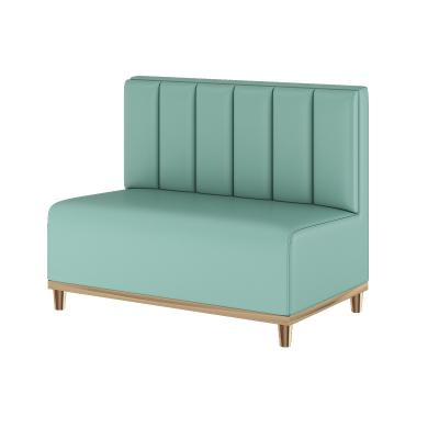 China Commercial Double Side Restaurant Booth Seating Sofa 120x45x105cm PU Leather for sale