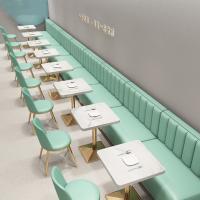China Commercial Double Side Restaurant Booth Seating Sofa 120x45x105cm PU Leather for sale
