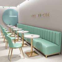 China Commercial Double Side Restaurant Booth Seating Sofa 120x45x105cm PU Leather for sale