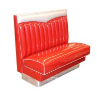 China Custom American 1950s Vintage U-Shaped Red Leather Restaurant Booth Seating for sale