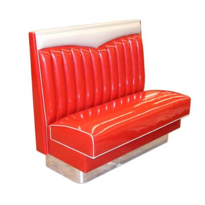 China Custom American 1950s Vintage U-Shaped Red Leather Restaurant Booth Seating for sale