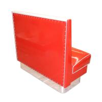 China Custom American 1950s Vintage U-Shaped Red Leather Restaurant Booth Seating for sale