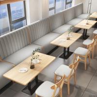China Wholesale Commercial Restaurant Wooden Leather Booth Seating and Table Set 1.2m for sale