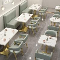 China Modern Restaurant Booth Sofa Set Customizable Wood PU Leather Metal Dining Furniture for Coffee Shop for sale