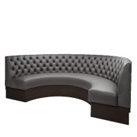 China Custom Round Tufted Leather Booth Seating for Hotel Restaurant Chain 2 Seater for sale