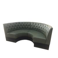 China Custom Round Tufted Leather Booth Seating for Hotel Restaurant Chain 2 Seater for sale