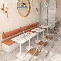 China Modern Restaurant Booth Seating Set with PU Leather and Wood Frame for Cafe Hotel Shop for sale