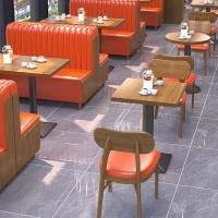 China Custom Restaurant Leather Wood Booth Seating Set with PU Leather and Solid Wood Frame for Coffee Shop Dining for sale
