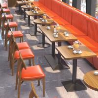 China Custom Restaurant Leather Wood Booth Seating Set with PU Leather and Solid Wood Frame for Coffee Shop Dining for sale