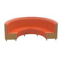 China Custom Restaurant Leather Wood Booth Seating Set with PU Leather and Solid Wood Frame for Coffee Shop Dining for sale