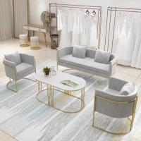 China Modern Velvet Nail Salon Hotel Restaurant Sofa Booth and Table Furniture Set JL-4370 for sale