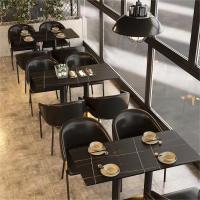 China Industrial Style Restaurant Booth Sofa and Table Chairs Combination Furniture PU Leather Custom Color for sale