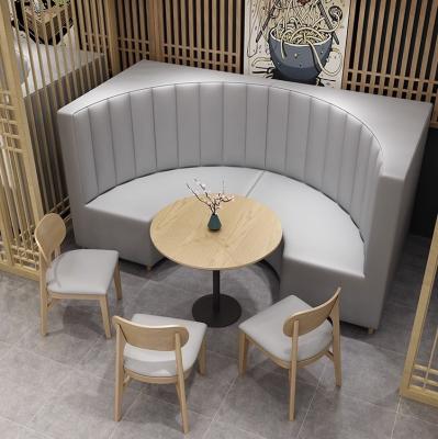China U Shape Wooden Leather Booth Sofa Set with Round Table for Restaurant Corner Seating Custom Color for sale
