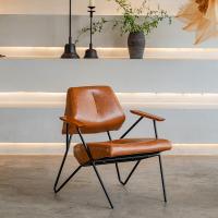 China Modern PU Leather Metal Coffee Shop Table and Chair Set for Restaurant Leisure Area for sale