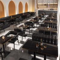China Custom PU Leather U Shape Sofa and Dining Table Set for Night Club Bar Restaurant Modern Furniture for sale