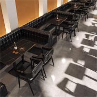 China Custom PU Leather U Shape Sofa and Dining Table Set for Night Club Bar Restaurant Modern Furniture for sale