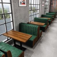 China Modern Industrial Wood Booth Sofa and Dining Table Set for Restaurant Coffee Shop Pub Bar for sale