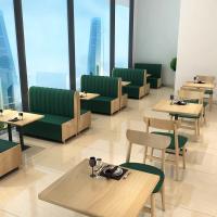 China Modern Industrial Wood Booth Sofa and Dining Table Set for Restaurant Coffee Shop Pub Bar for sale