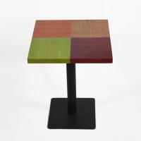 China American Retro Wooden Metal Dining Table and Chairs Set for Coffee Shop Restaurant 4 Seats for sale