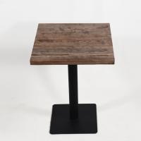 China American Retro Wooden Metal Dining Table and Chairs Set for Coffee Shop Restaurant 4 Seats for sale