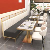 China Light Luxury Commercial Acrylic Booth Sofa and Dining Table Chairs Set for Restaurant Coffee Shop for sale