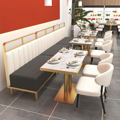 China Light Luxury Commercial Acrylic Booth Sofa and Dining Table Chairs Set for Restaurant Coffee Shop for sale