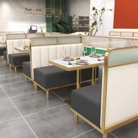 China Light Luxury Commercial Acrylic Booth Sofa and Dining Table Chairs Set for Restaurant Coffee Shop for sale