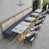 China Light Luxury Commercial Acrylic Booth Sofa and Dining Table Chairs Set for Restaurant Coffee Shop for sale