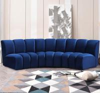 China Italian Modular Curved Velvet Sectional Sofa for Villa Living Room 2-Seat Custom for sale