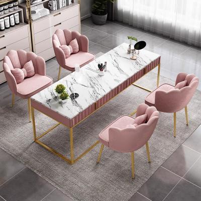 China Nordic Luxury Velvet Upholstered Petal Dining Chair with Adjustable Feet for Salon Bedroom Living Room for sale