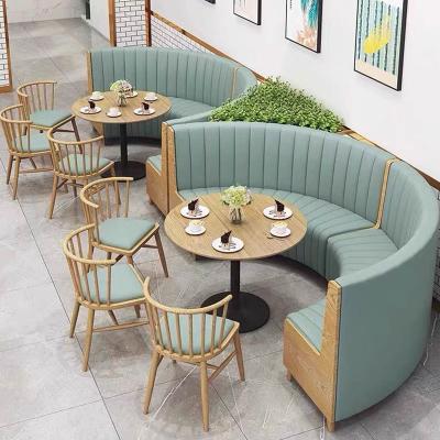 China Wholesale U Shaped Booth Seating Restaurant Simple Dining Set Wooden Furniture Custom Size for sale