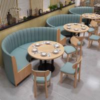 China Wholesale U Shaped Booth Seating Restaurant Simple Dining Set Wooden Furniture Custom Size for sale