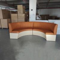 China Custom U Shaped Wooden Restaurant Booth Seating PU Leather Coffee Shop Bench 2 Seater for sale