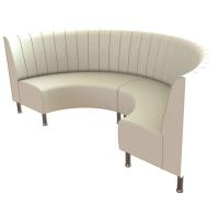 China Custom U Shaped Wooden Restaurant Booth Seating PU Leather Coffee Shop Bench 2 Seater for sale