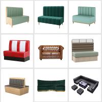 China Custom Modern Cafe Booth Seating Set Fast Food Restaurant Furniture Table and Chairs 2 Seater for sale