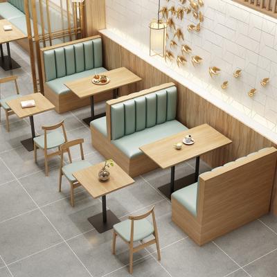 China Custom Wooden Restaurant Booth Seating Sofa Bench with Table Set 120x65x105cm for sale