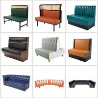 China Custom Design Restaurant Corner Sofa Bench Seating Hotel Dining Furniture Wooden PU Leather for sale