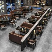 China Wholesale Metal Restaurant Chairs with PU Leather Cushion Custom Size Vintage Style for sale