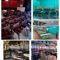 China Wholesale Metal Restaurant Chairs with PU Leather Cushion Custom Size Vintage Style for sale