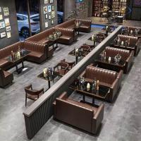 China Wholesale Metal Restaurant Chairs with PU Leather Cushion Custom Size Vintage Style for sale