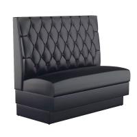 China American Vinyl Restaurant Booth With Diamond Pattern Tufted Light Luxury Table and Seating for sale