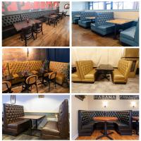 China American Diner Booth Retro Leather Seating for Restaurant Fast Food Dining Shop Custom Size for sale
